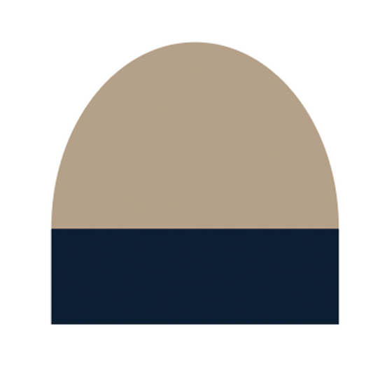 Color Block Beanie in Oat & Clay – Black & Beech