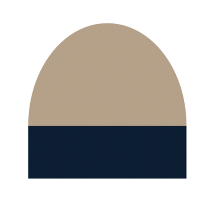 Color Block Beanie in Oat & Clay – Black & Beech